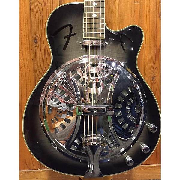 Used Fender Roosevelt Resonator Guitar Black | Guitar Center