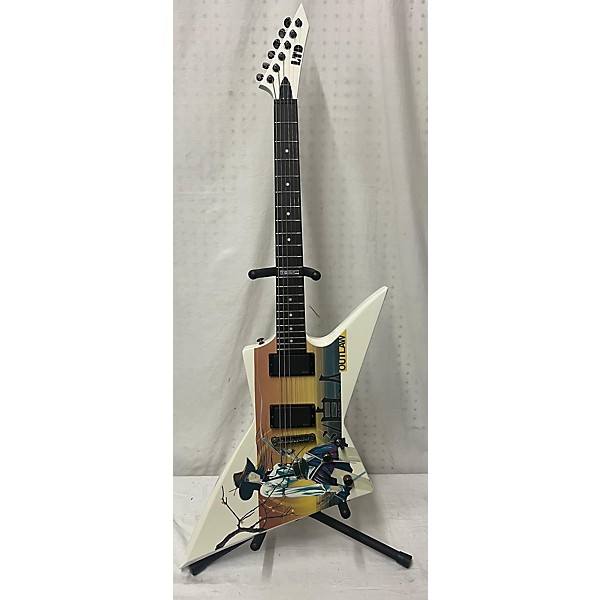 Used ESP LTD Graphic Series EX-Outlaw Solid Body Electric Guitar WHITE ...
