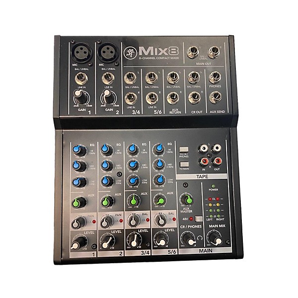Used Mackie Mix 8 Compact Mixer Unpowered Mixer | Guitar Center