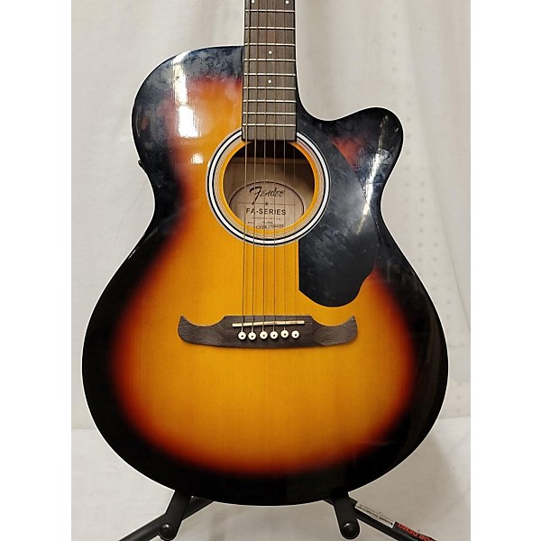Used Fender FA135CE Concert Acoustic Electric Guitar Sunburst | Guitar ...