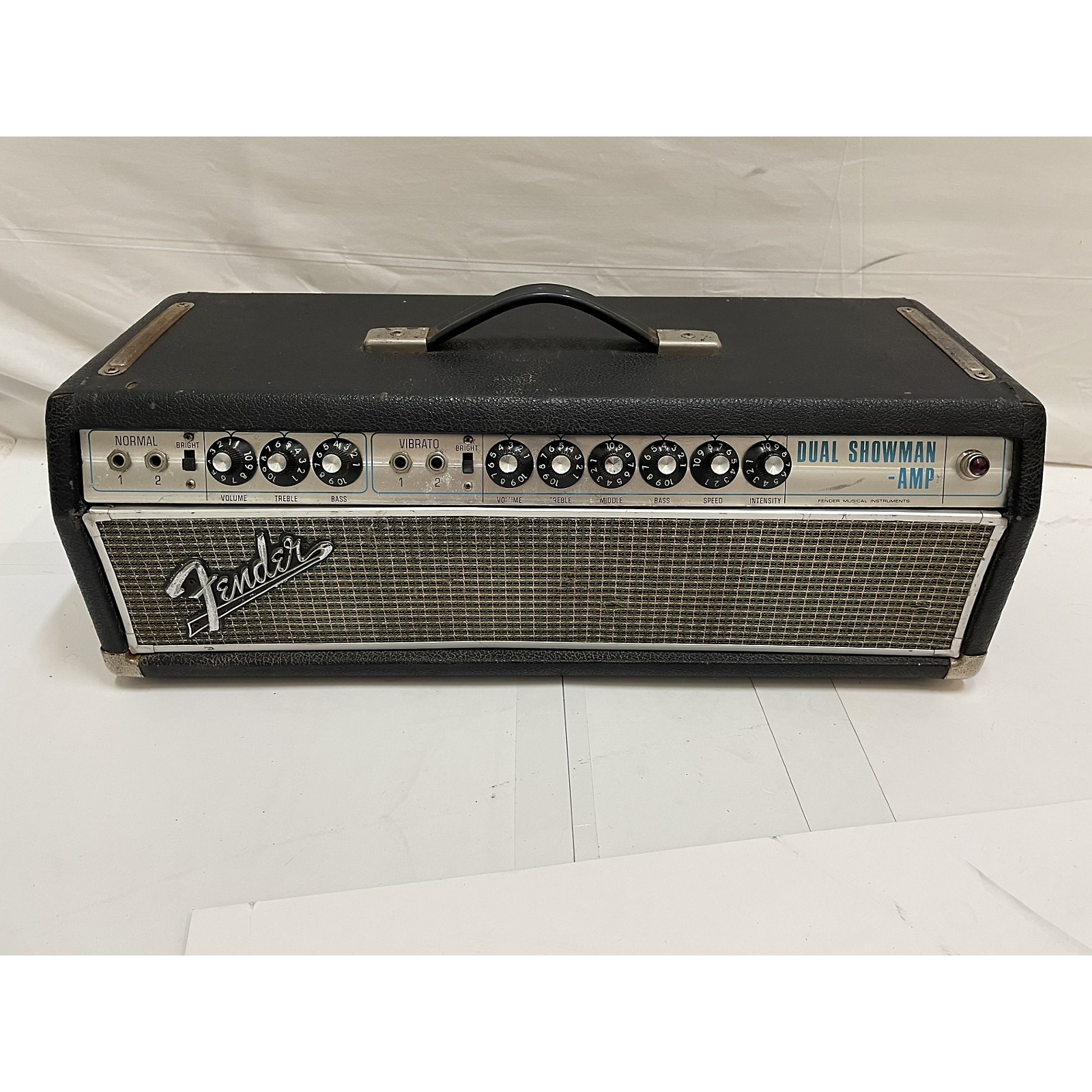 Used Fender 1968 Dual Showman Drip Edge Tube Guitar Amp Head | Guitar ...