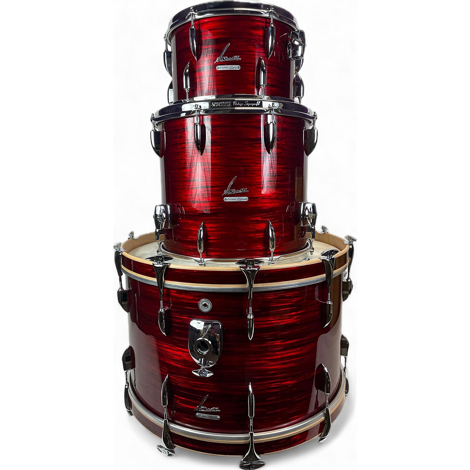 Used SONOR Vintage Series Drum Kit Red Oyster | Guitar Center Used SONOR Vintage Series Drum Kit Red Oyster | Guitar Center
