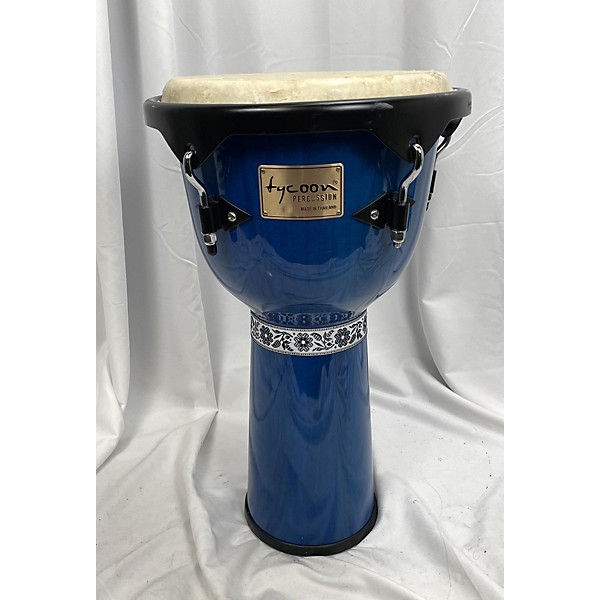 Used Tycoon Percussion Artist Series Djembe Blue Djembe | Guitar Center