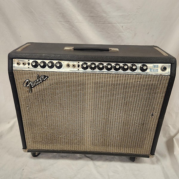 Used Fender 1974 Silver Face Twin Reverb 2x12 Tube Guitar Combo Amp ...