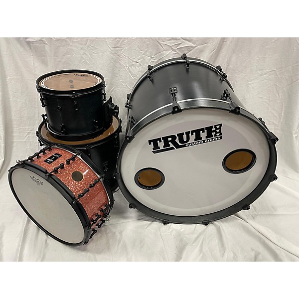 Used Truth Custom Drums 2005 Shell Pack Drum Kit Black and Pink ...