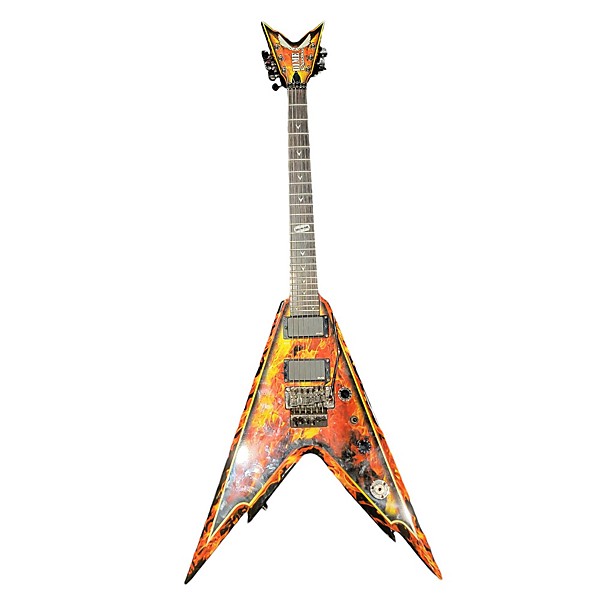 Used Dean Dime Razorback V Solid Body Electric Guitar Flame | Guitar Center