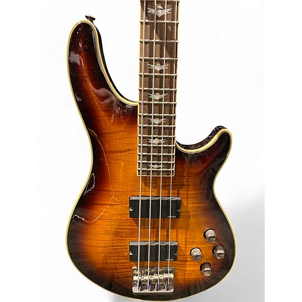 Used Schecter Guitar Research Omen Extreme 4 String Sunburst Electric ...