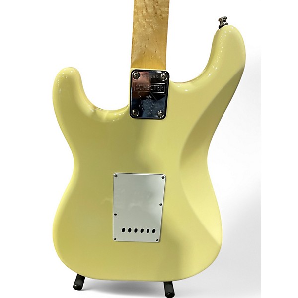 Used Schecter Guitar Research CUSTOM SHOP STRAT YELLOW Solid Body ...