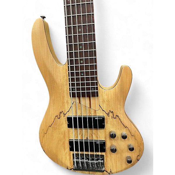 Used ESP Used ESP B206 6 String Spalted Maple Electric Bass Guitar ...