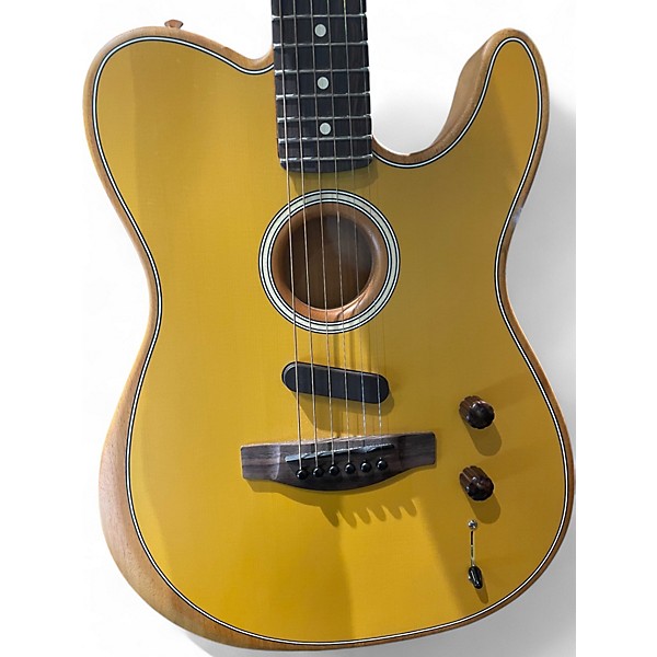 Used Fender Acoustasonic Player Telecaster Butterscotch Acoustic Electric Guitar Butterscotch ...