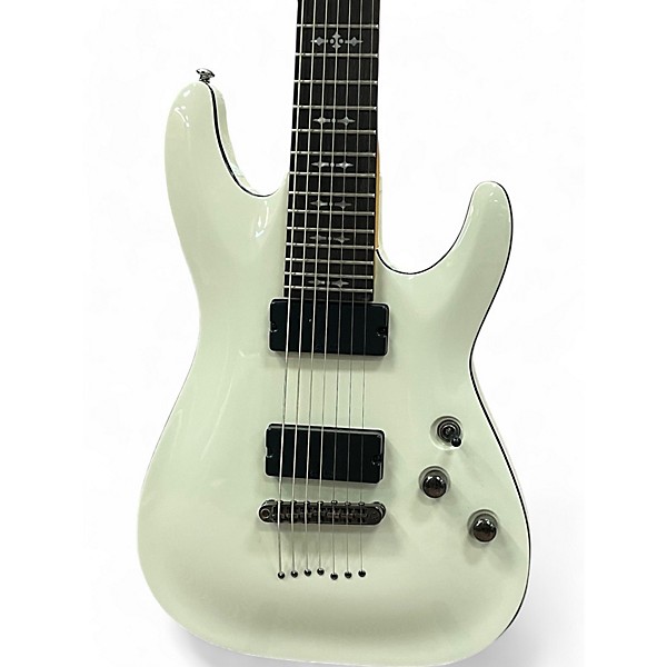 Used Schecter Guitar Research Used Schecter Guitar Research Demon 7 String White Solid Body ...