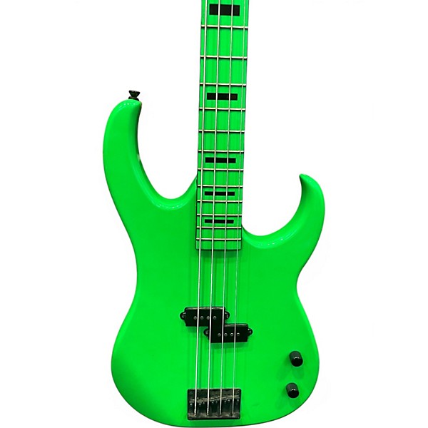 Used Dean Used Dean Custom Zone Neon Green Solid Body Electric Guitar ...