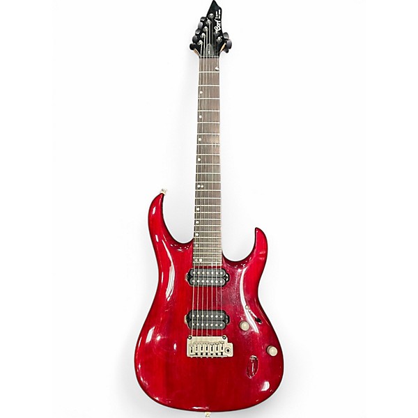 Used Cort Used Cort Viva 7 String Trans Red Solid Body Electric Guitar ...