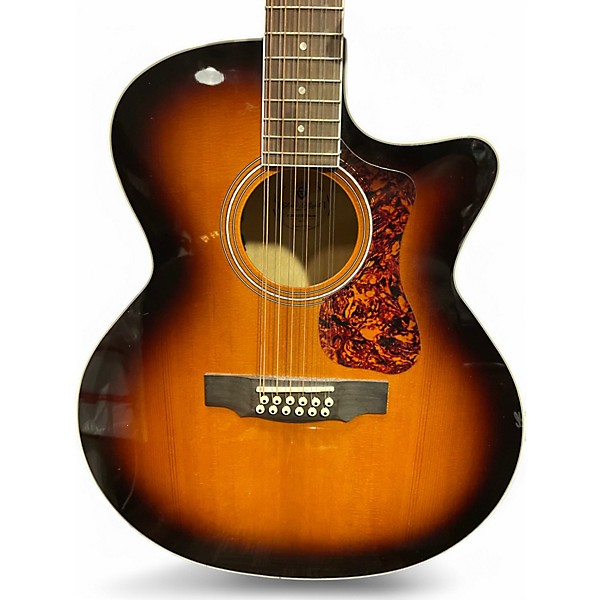 Used Guild Used Guild f-25 12 ce 2 Tone Sunburst 12 String Acoustic ...