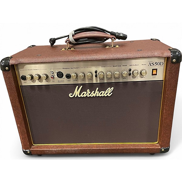 Used Marshall Used Marshall AS50D 50W 2X8 Acoustic Guitar Combo Amp ...