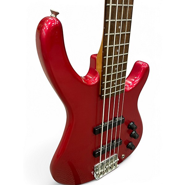 Used Fender SQ MB-5 Candy Apple Red Electric Bass Guitar Candy Apple ...