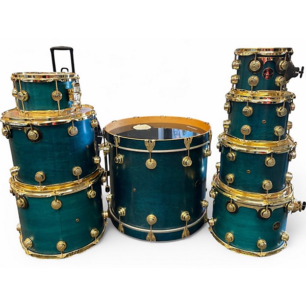 Used DW Used DW 8 Piece Collector's Series Blue Azure Drum Kit Blue ...