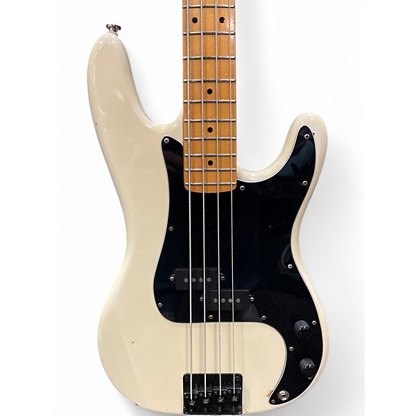 Used Epiphone power bass White Electric Bass Guitar White | Guitar Center