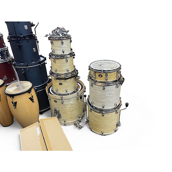 Used TAMA 7 Piece STARCLASSIC MAPLE 7PC WHITE OYSTER Drum Kit WHITE ...