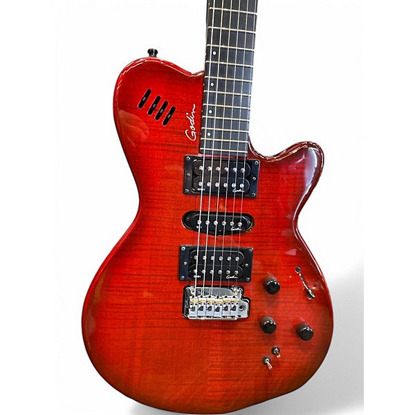 Used Godin Used Godin XTSA Trans Red Solid Body Electric Guitar Trans ...