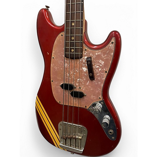 Used Fender Vintage 1969 Fender Mustang Bass Red Electric Bass Guitar ...