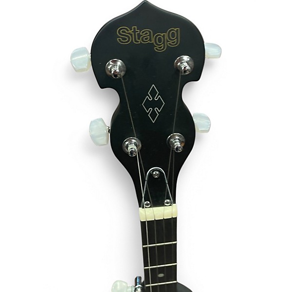 Used Stagg Used Stagg BJW-OPEN 5-STRING BLACK Banjo BLACK | Guitar Center
