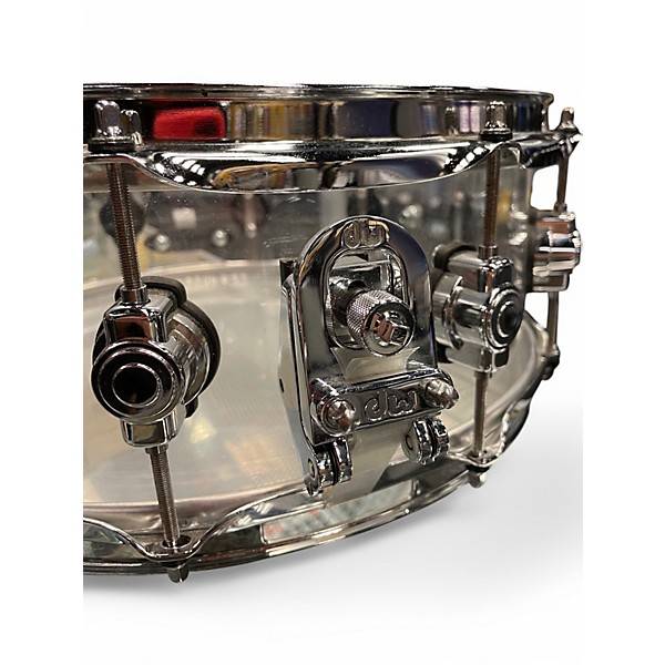 Used DW Used DW 5.5X14 Design Series Acrylic Snare Clear Drum Clear 10 ...