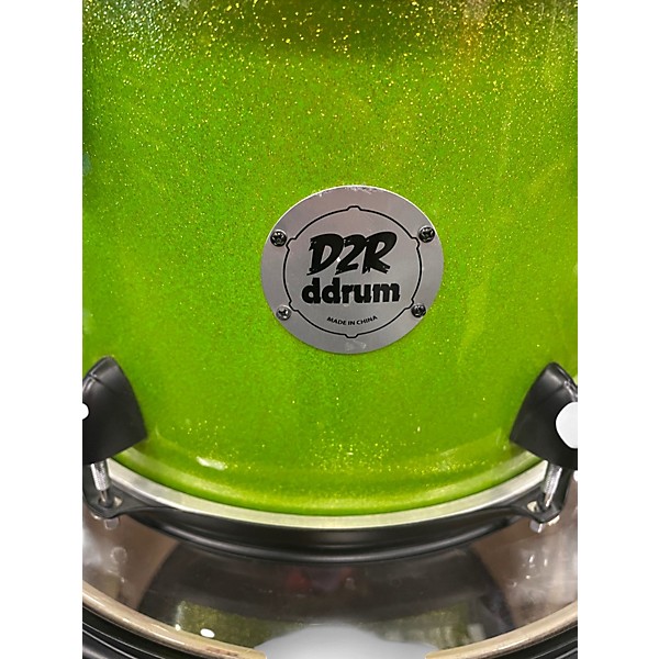 Used ddrum Used ddrum 5 Piece D2R LIME GREEN SPARKLE Drum Kit LIME ...