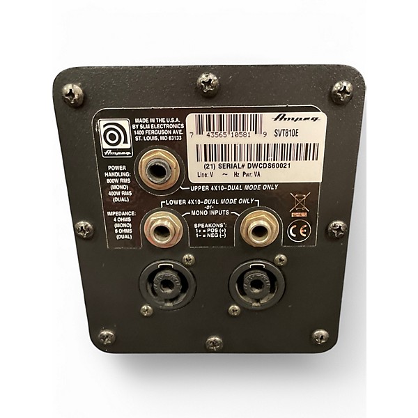 Used Ampeg Used Ampeg SVT810E 800W 8x10 Bass Cabinet | Guitar Center