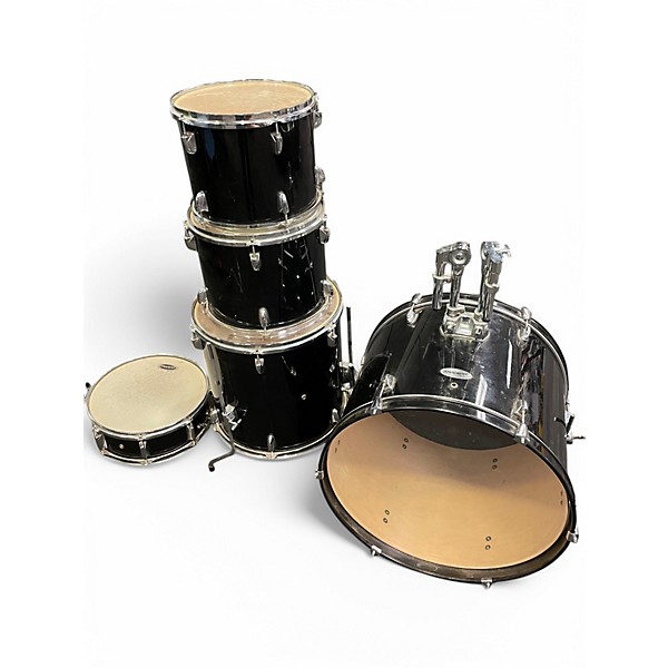Used Starcaster by Fender 5 Piece Starcaster Black Drum Kit Black ...