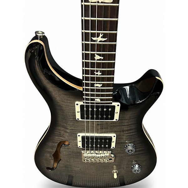 Used PRS Used 2021 PRS CE24 Hollowbody Trans Black Hollow Body Electric ...