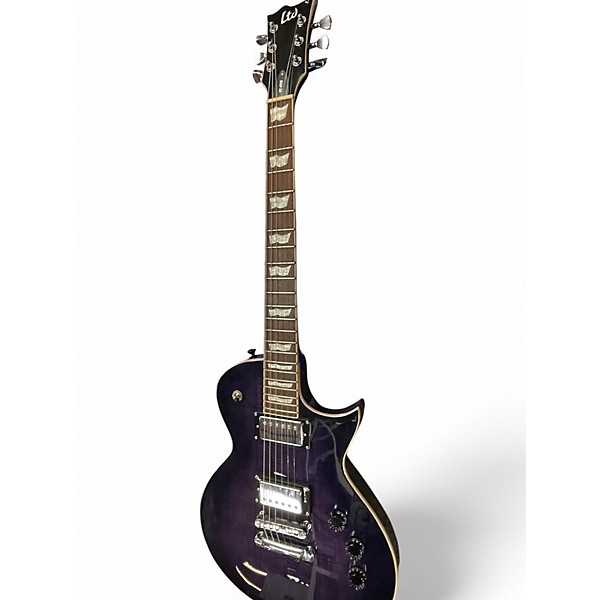 Used ESP Used ESP LTD EC256FM Transparent Purple Solid Body Electric ...