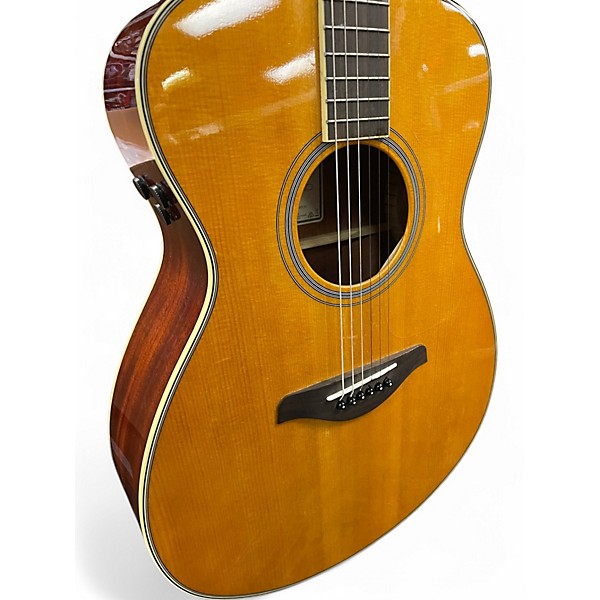 Used Yamaha Used Yamaha FSTA Natural Acoustic Electric Guitar Natural ...