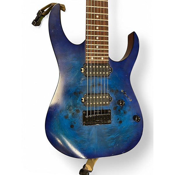 Used Ibanez Used Ibanez RG7421PB Blue Solid Body Electric Guitar Blue ...