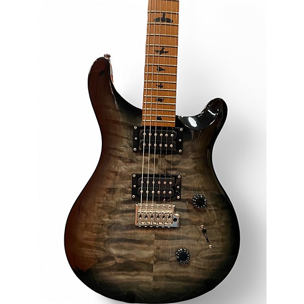 Used PRS Used PRS SE Custom 24 Trans Black Solid Body Electric Guitar ...