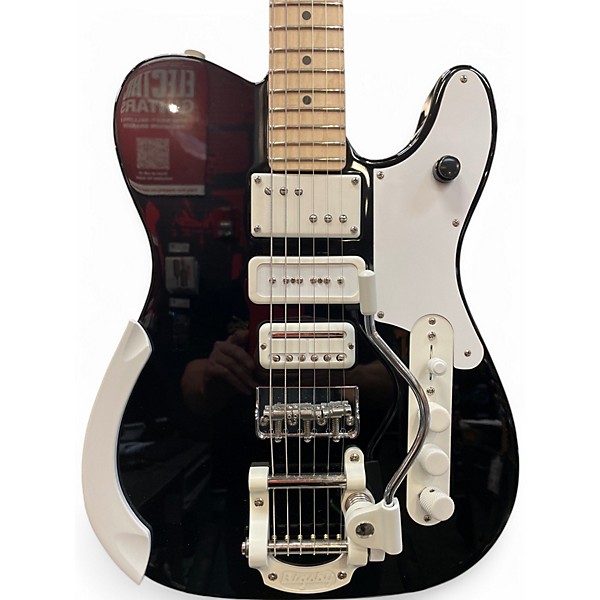Used Fender Used Fender ack White Triplecaster Telecaster Black Solid ...