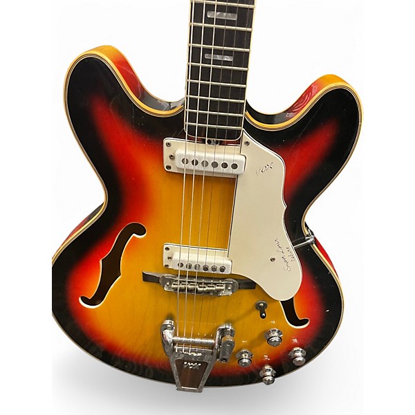 Vintage 1960s VOX SUPER LYNX DELUXE Sunburst Hollow Body Electric Guitar Sunburst | Guitar Center