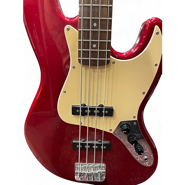 Used Squier Used Squier Affinity Jazz Bass Cherry Electric Bass Guitar ...