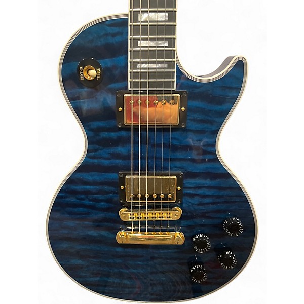Used Gibson Used Gibson LES PAUL CUSTOM Blue Burst Solid Body Electric ...