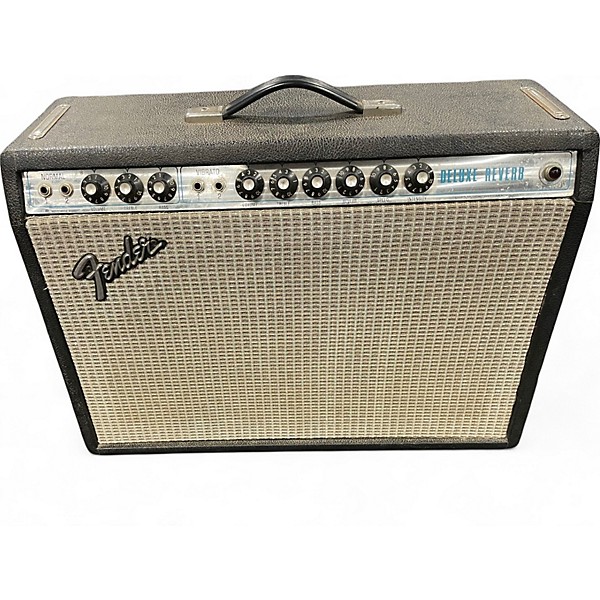 Used Fender Vintage 1975 Fender Deluxe Reverb Tube Guitar Combo Amp ...