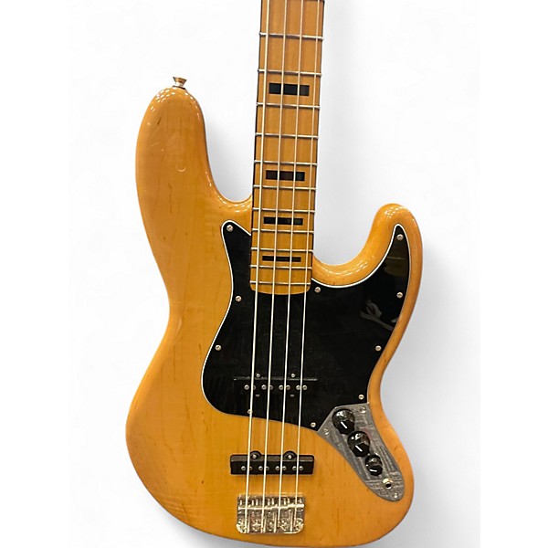 Used Squier Classic Vibe 70s Jazz Bass Antique Natural Electric Bass Guitar Antique Natural ...