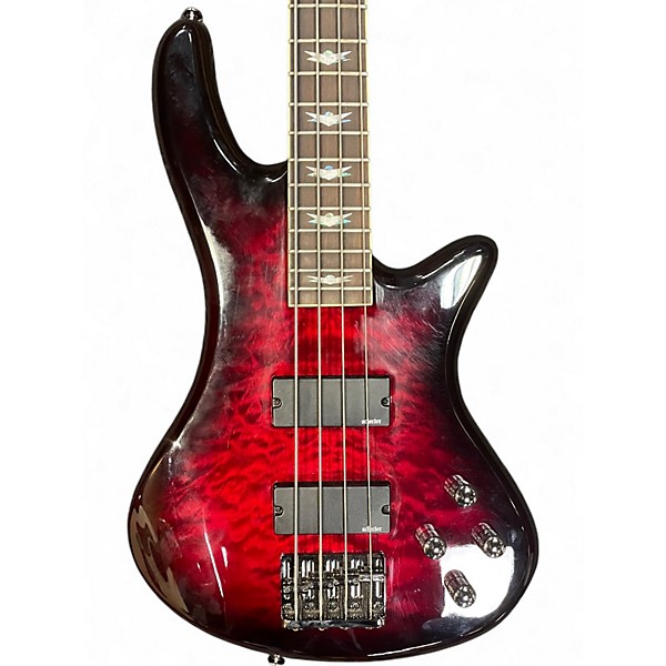 Used Schecter Guitar Research Stiletto Extreme 4 String Crimson Red ...
