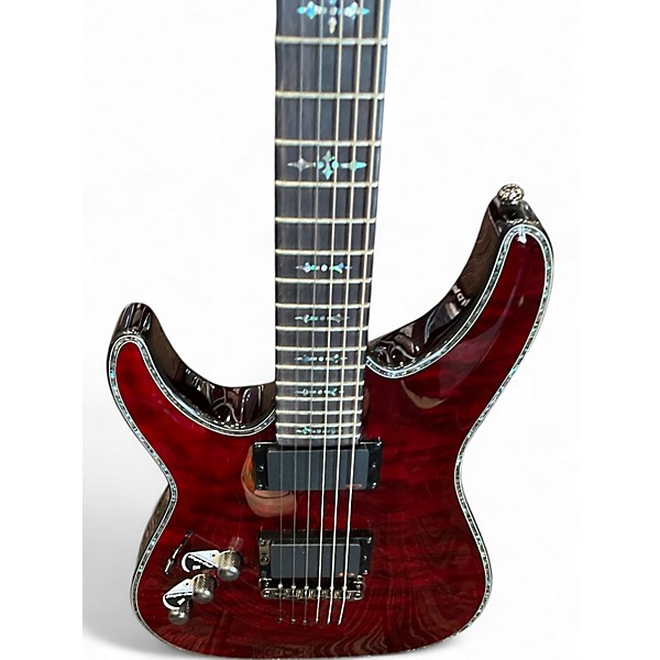 Used Schecter Guitar Research Hellraiser C-1 LH Red Solid Body Electric ...