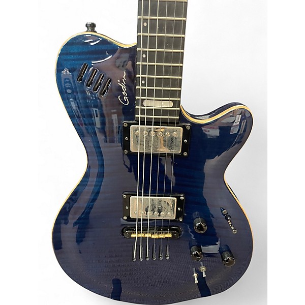 Used Godin LGX-SA Trans Blue Solid Body Electric Guitar Trans Blue ...