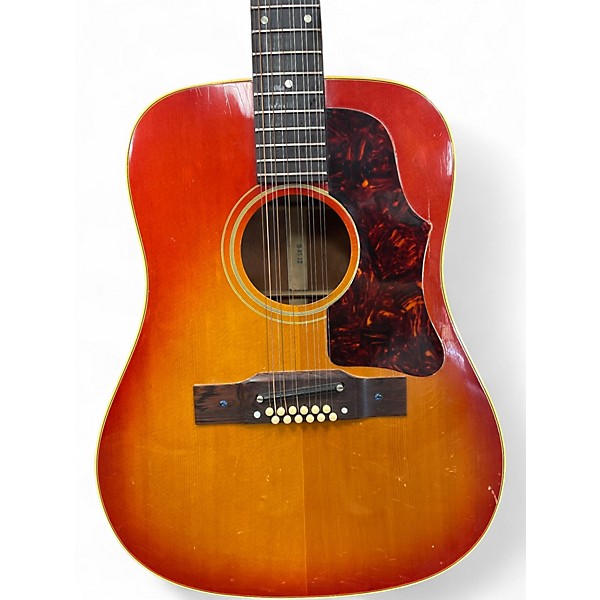 Vintage 1964 Gibson B45-12 Cherry Sunburst 12 String Acoustic Guitar ...