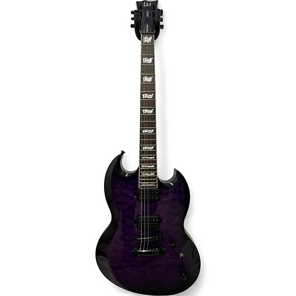Used ESP LTD Viper 1000 Deluxe Trans Purple Solid Body Electric Guitar ...