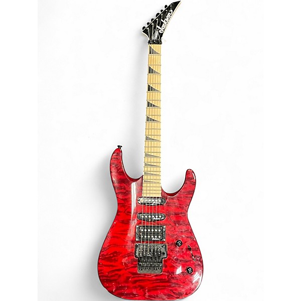 Used Jackson JS34Q Dinky Trans Red Solid Body Electric Guitar Trans Red ...