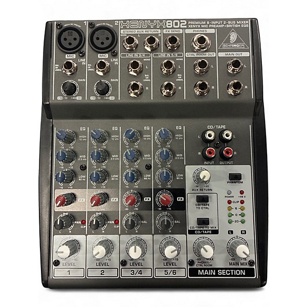 Used Behringer Xenyx 802 Unpowered Mixer | Guitar Center