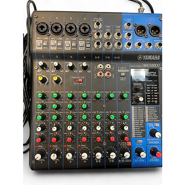 Used Yamaha MG10XU 10 Channel Mixer with Effects Unpowered Mixer ...