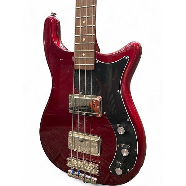 Used Epiphone Embassy Pro Candy Apple Red Metallic Electric Bass Guitar ...